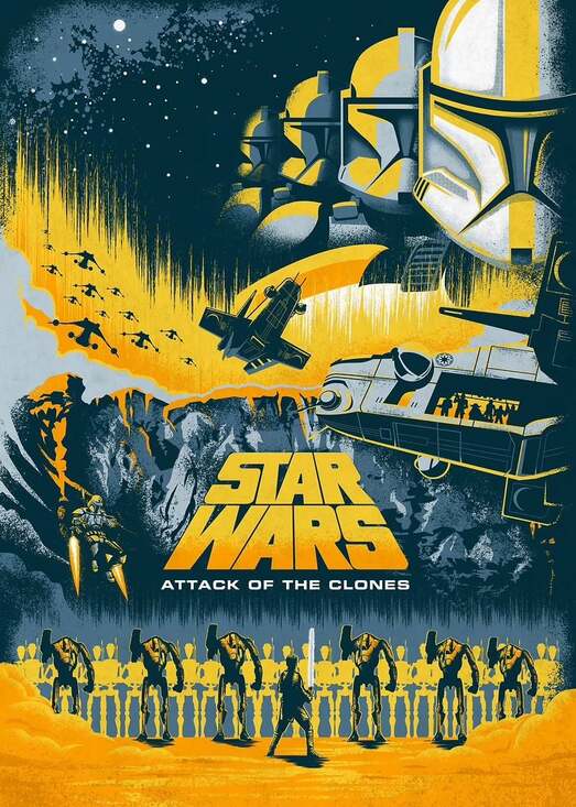 Displate | Wall Decor | Displate Limited Editionattack Of The Clones00 ...